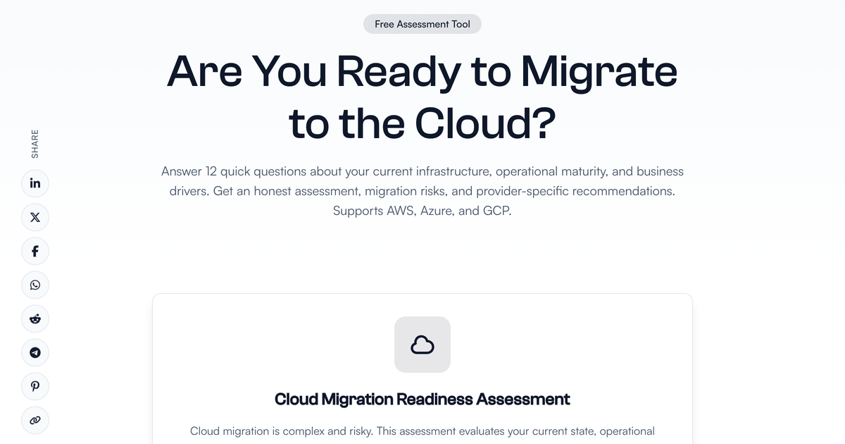 Free App Portfolio Modernization Assessor | 6R Migration Strategy for ...